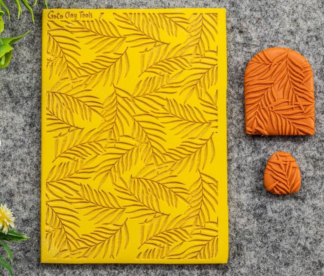 Gotoclaytools Palm Leaves Texture Mat for Polymer Clay, Polymer Clay ...