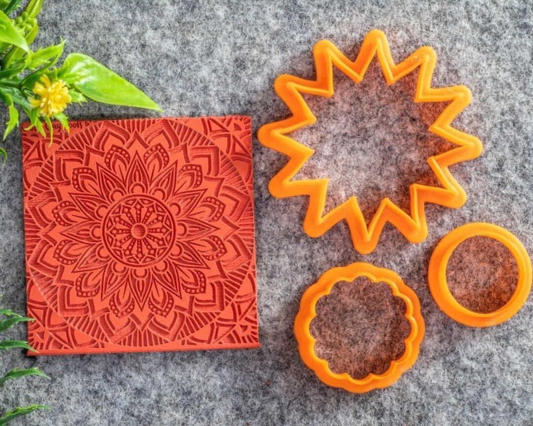 Gotoclaytools Mandala M-6 Texture Mat for Polymer Clay, Polymer Clay ...