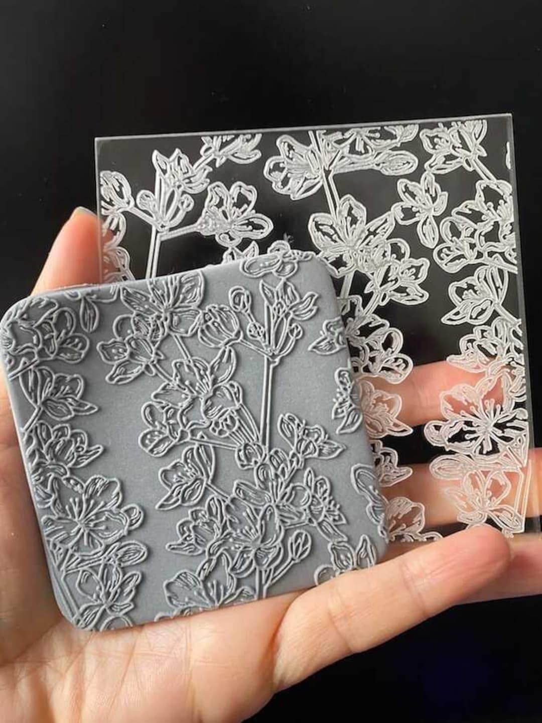 Paku Malzeme Pop-it Acrylic Stamp SAKURA 10,010,0 Cm texture Plate ...