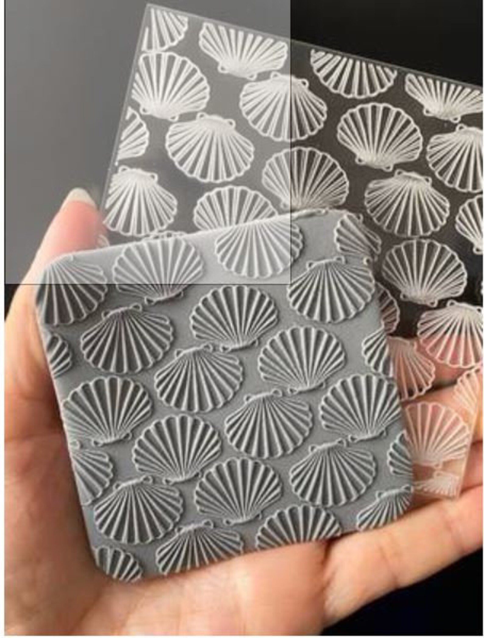 Paku Malzeme Pop-it Acrylic Stamp Oysters BACKGROUND; 10,0*10,0 Cm ...
