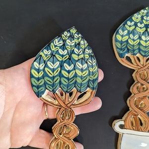 Handmade Ceramic Topiary Tree Mosaic Tiles, Decorative Tiles, Craft ...