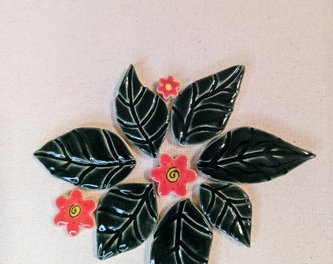 Handmade Ceramic Cactus Mosaic Tiles,accent Cactus Shaped Tile,craft ...