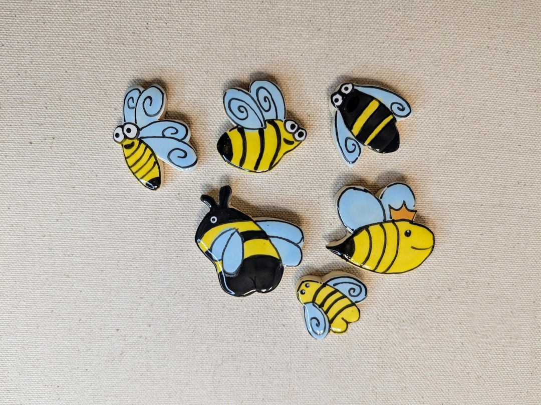 Handmade Ceramic Bee Shaped Mosaic Tiles,accent Bee Shaped Tile,craft ...