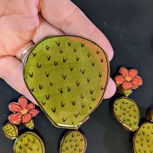 Handmade Ceramic Cactus Mosaic Tiles,accent Cactus Shaped Tile,craft ...