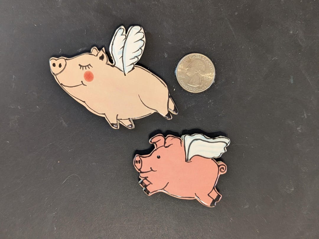 Handmade Ceramic Flying Pigs Mosaic Tile, Decorative Tiles, Accent ...