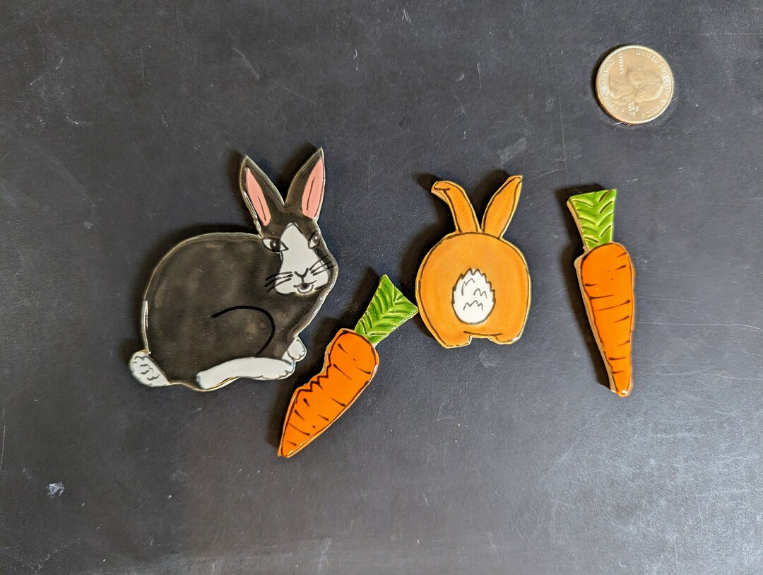 Handmade Ceramic Mosaic Rabbit Tile Set, Decorative Tiles, Back Splash ...