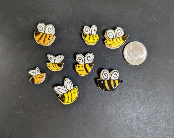 Handmade Ceramic Mosaic Bee Tiles, Decorative Tiles, Custom Mosaic Tile ...