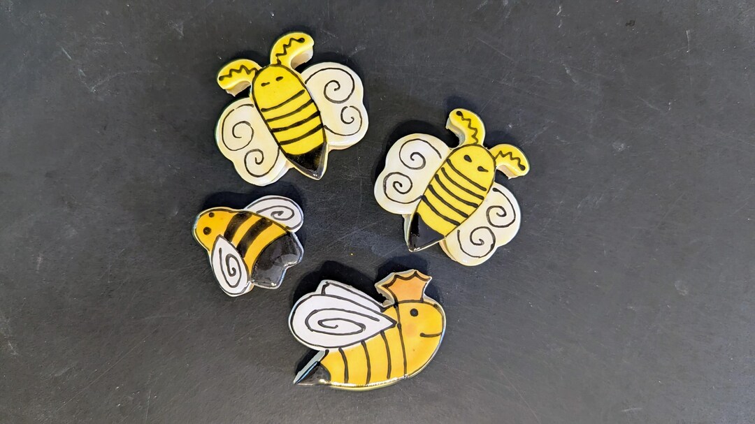 Handmade Ceramic Tile Garden Lightning Bugs, Firefly Garden Insect ...