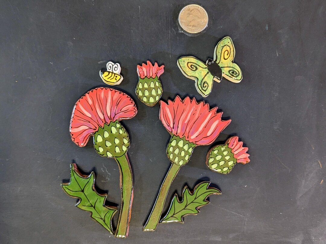 Handmade Ceramic Cactus Mosaic Tiles,accent Cactus Shaped Tile,craft ...