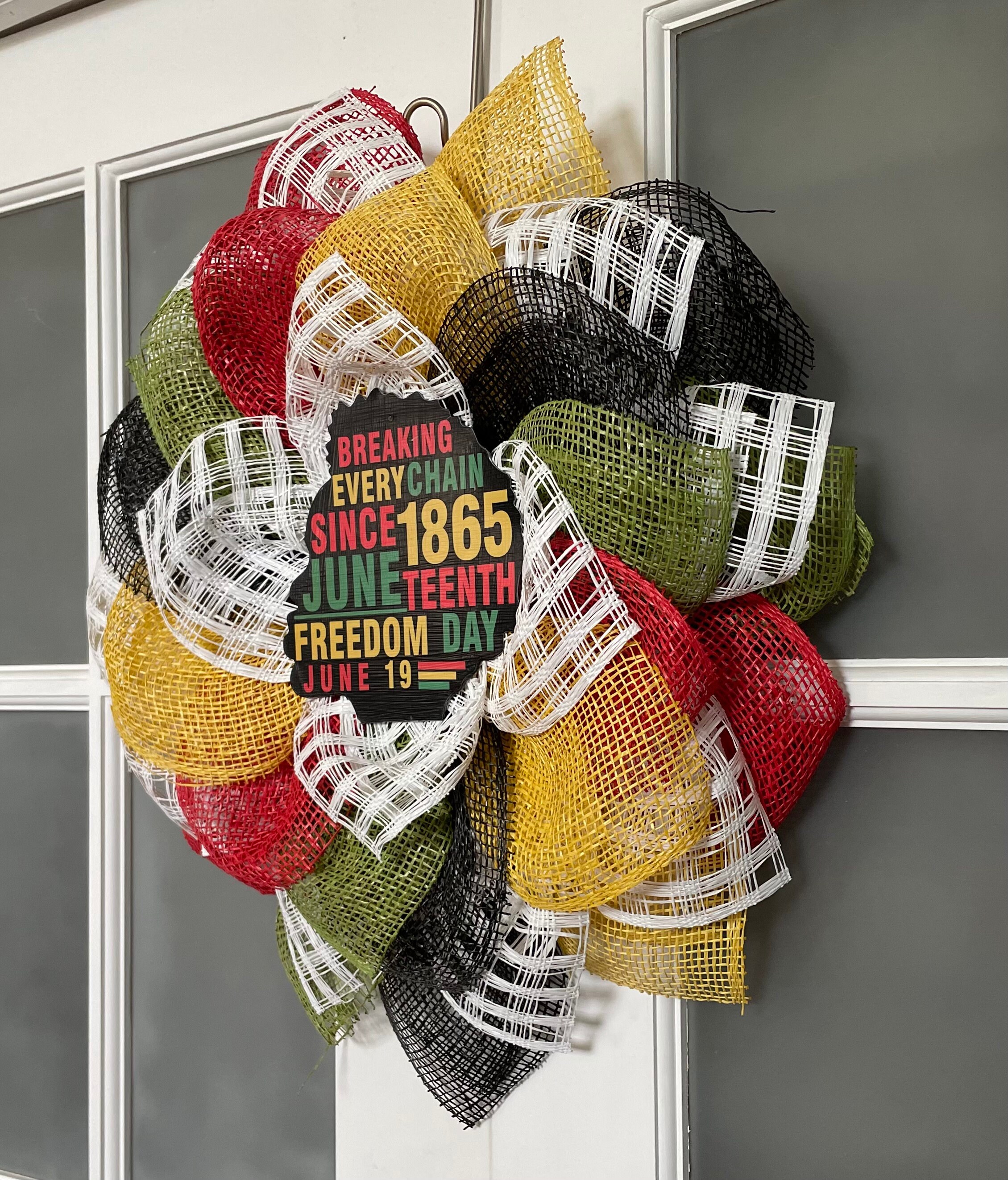 Juneteenth Flower Wreath, Decor, Wall Flower - Etsy