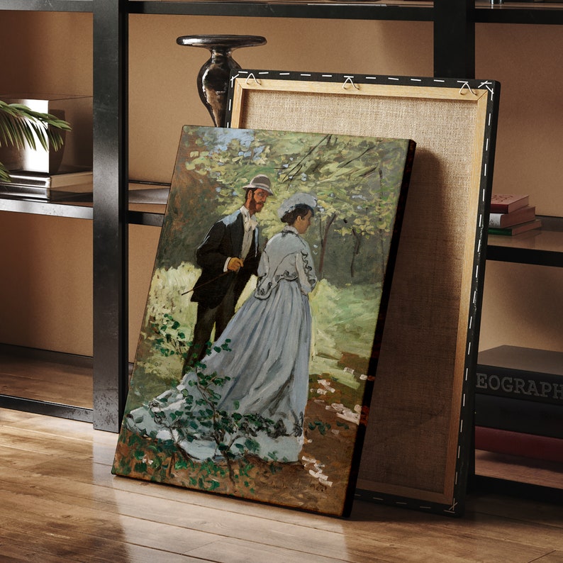 Claude Monet Couple Painting, Romantic Garden Art Printable Poster ...