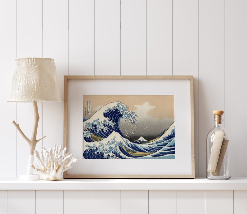 The Great Wave at Kanagawa Print, Hokusai, Japanese Wall Art - Etsy