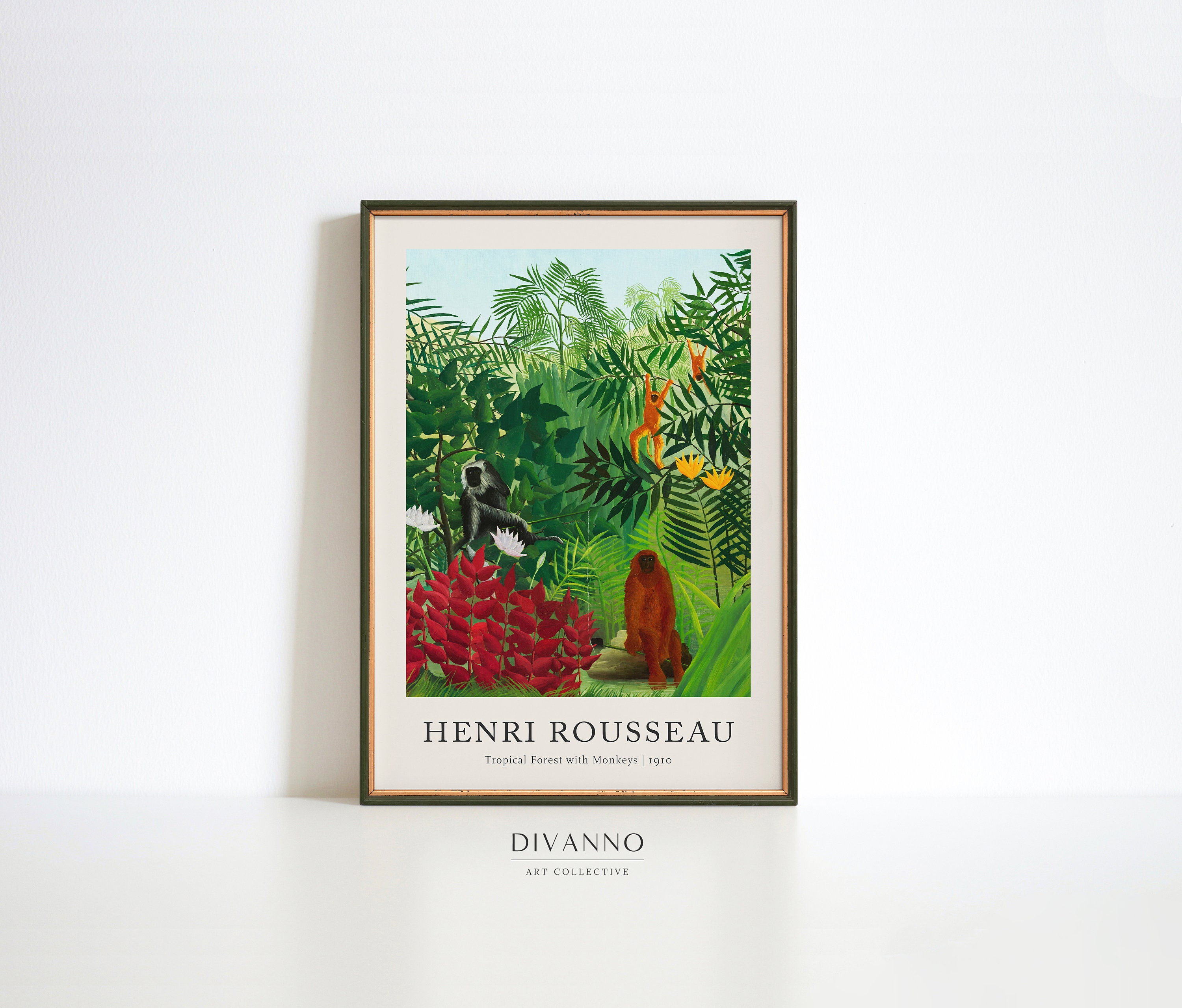 Henri Rousseau Tropical Forest With Monkeys