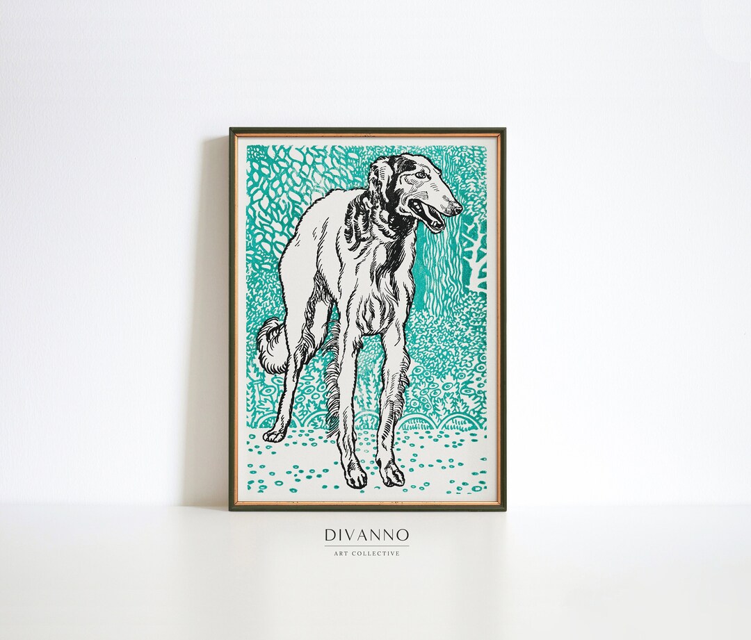 Greyhound Poster, Moriz Jung Wall Art, Animal Lithograph, Dog Art ...