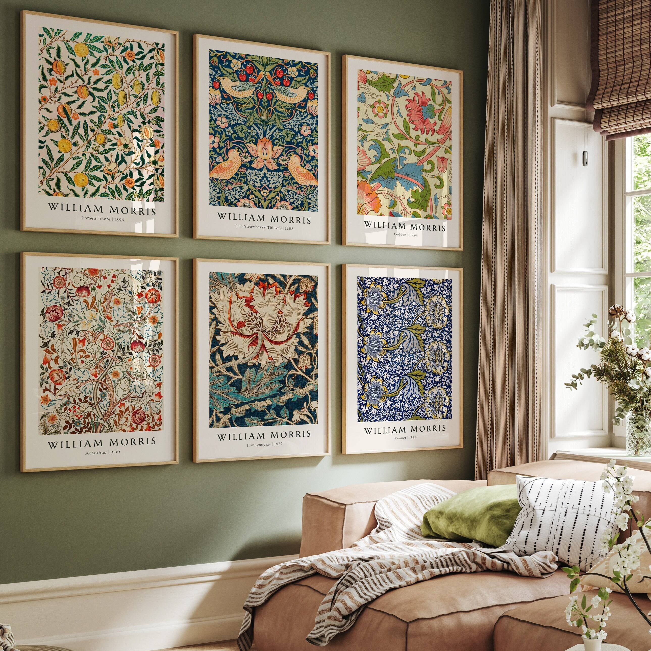 Set of 6 William Morris Prints Art Nouveau Decor Botanical - Etsy UK