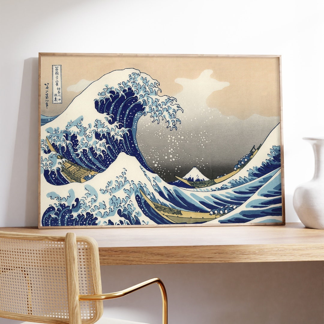 The Great Wave at Kanagawa Print, Hokusai, Japanese Wall Art - Etsy
