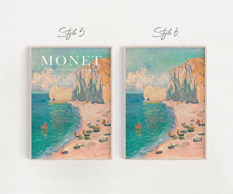 Claude Monet Print Beach Poster Vintage Wall Art French - Etsy