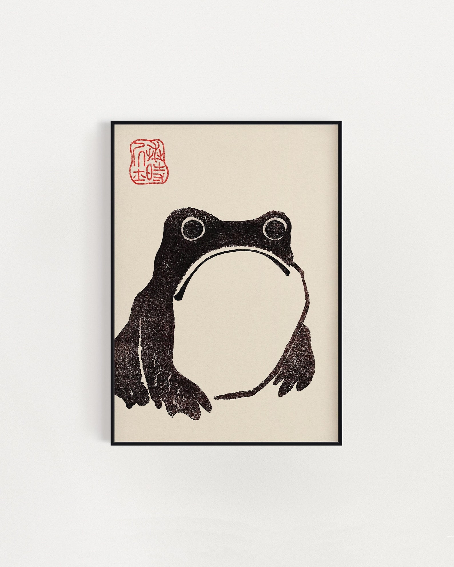 Japanese Frog Print Vintage Wall Art Japanese Frog Poster - Etsy