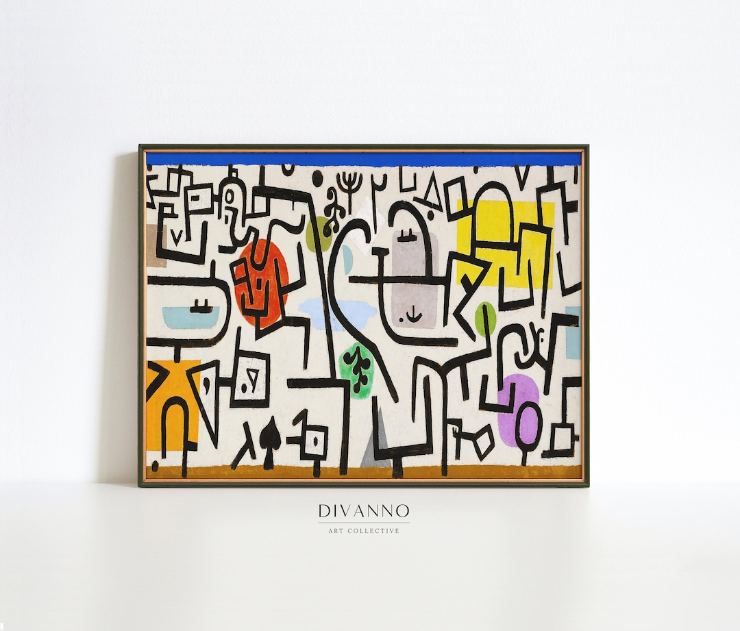 Rich Port Paul Klee Painting Print, Scribble Abstract Fine Art, Bauhaus ...