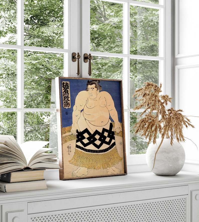 Japanese Sumo Wrestler Print, Vintage Utagawa Kuniyoshi Poster, Sumo ...