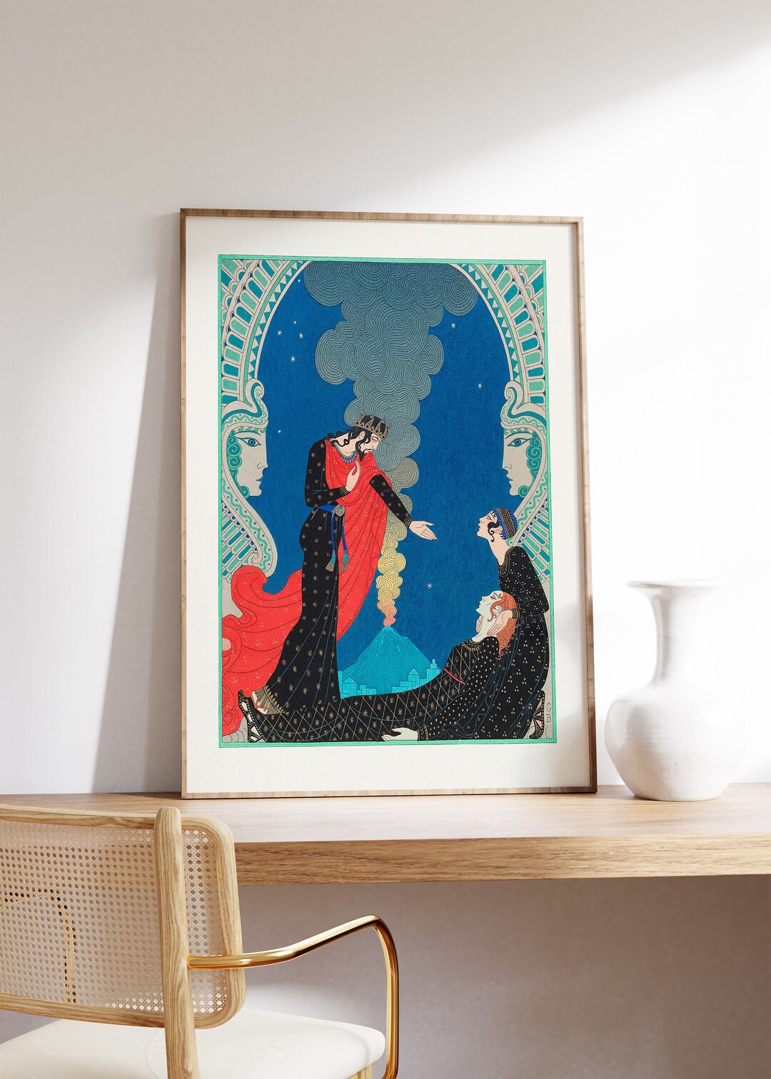 Romantic Couple Poster, Giclee Print, Vintage French Wall Art, G ...