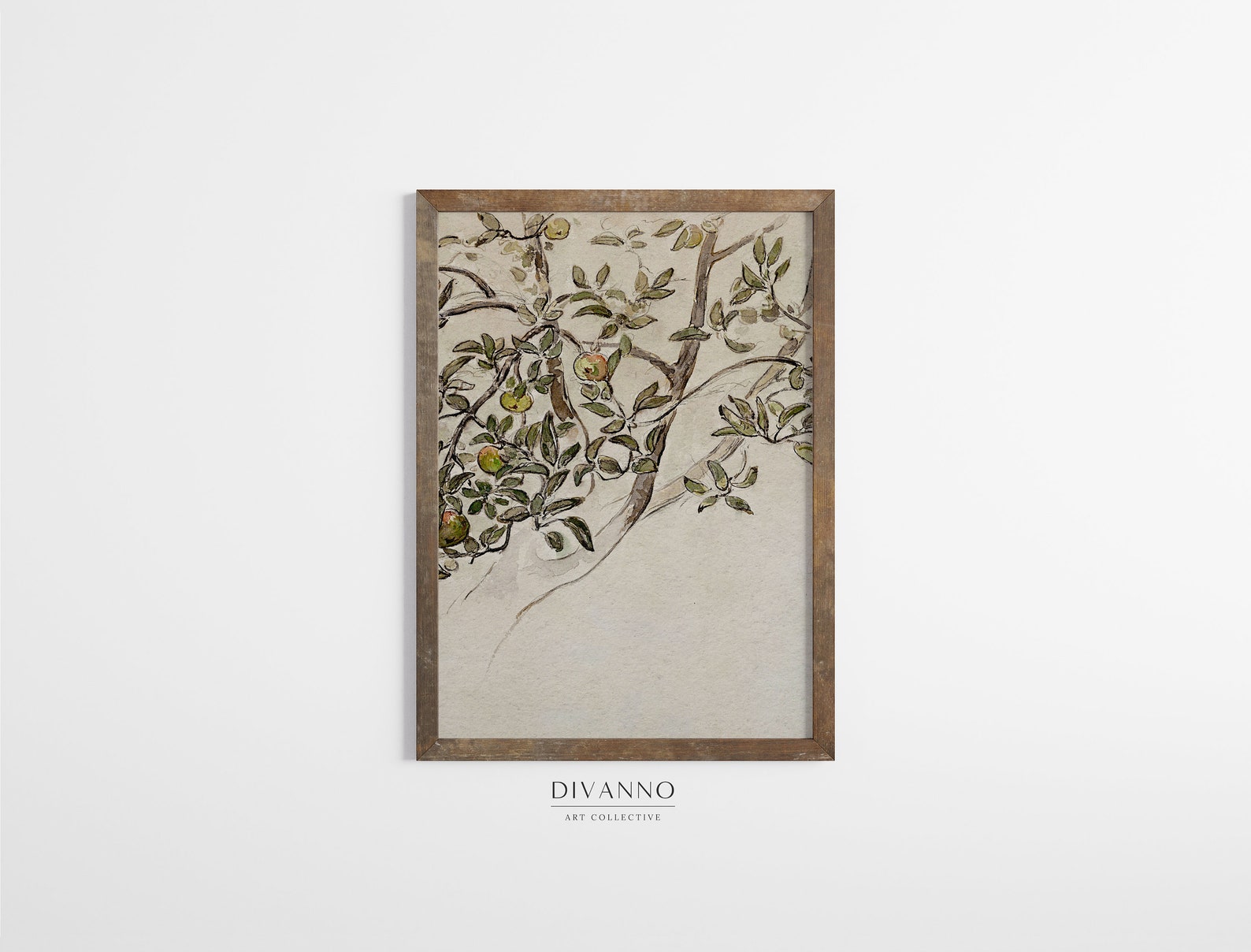 Vintage Apple Tree Branch Set of 3 Prints, Rustic Home Decor, Split ...