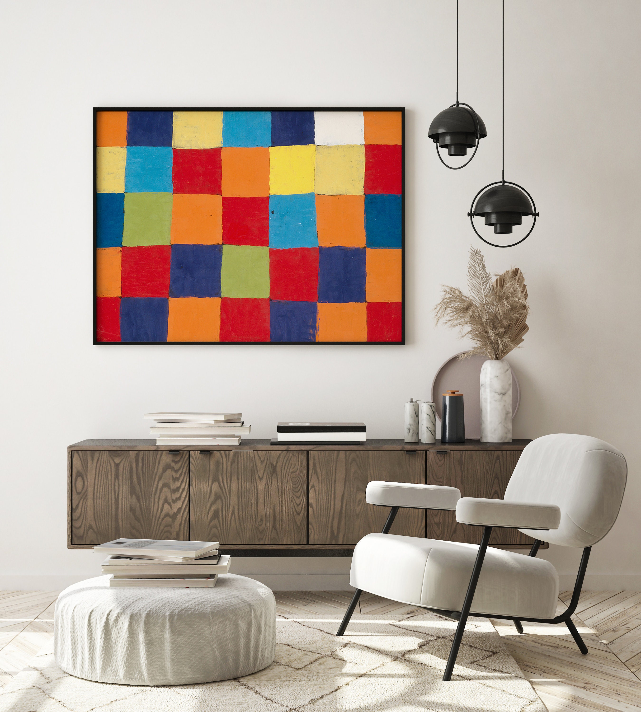 Paul Klee Abstract Color Chart Art Print, Geometric Contemporary Wall ...