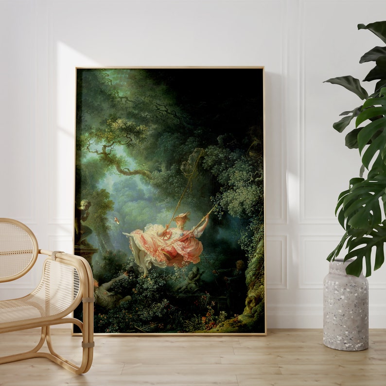 Fragonard the Swing Print, Rococo French Painting (digital Art Print ...