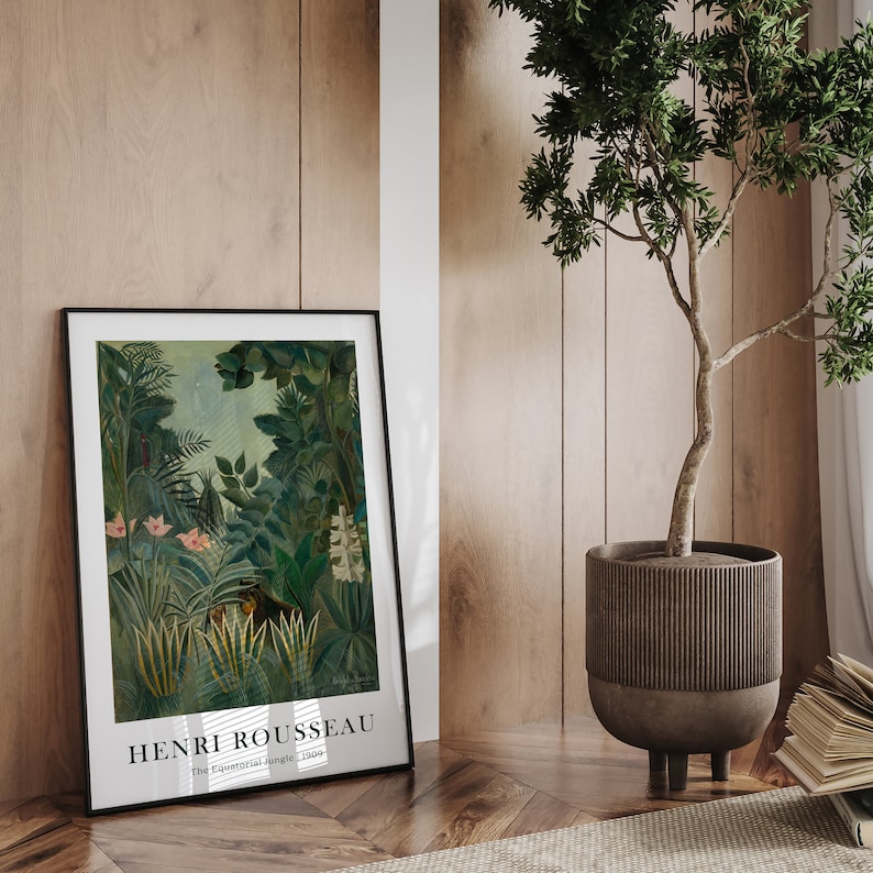 Henri Rousseau Jungle Poster Botanical Print Floral Wall - Etsy UK
