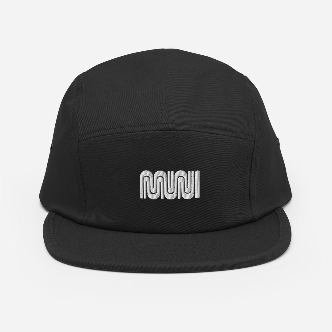 MUNI Five Panel Cap (white Color Way) - Etsy
