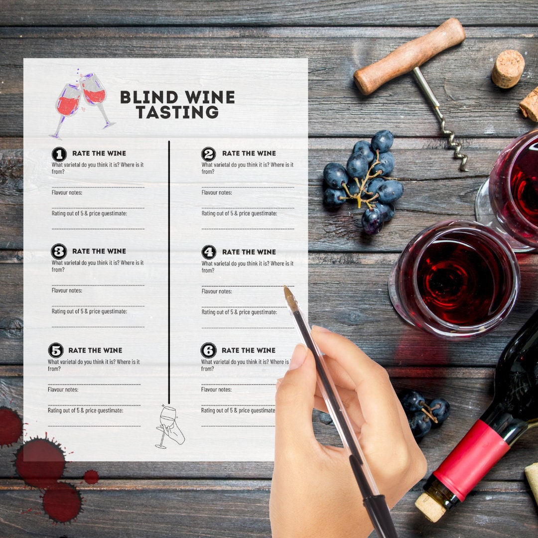 Blind Wine Tasting Template: Printable Wine Tasting Sheet - Fun Party ...