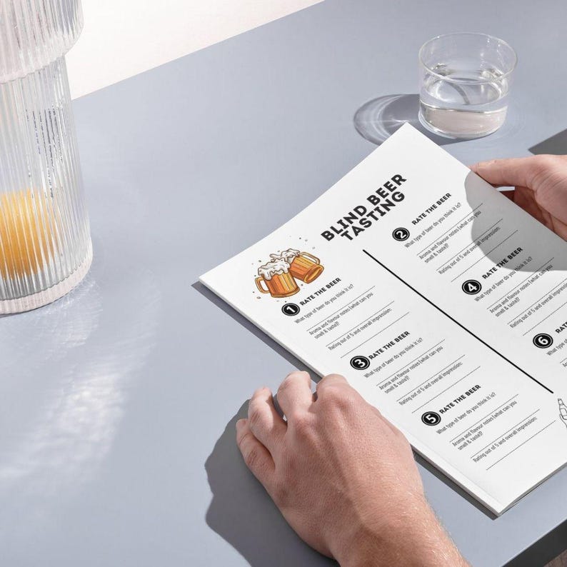 Blind Beer Tasting Kit Template | Printable Beer Tasting Party Game ...