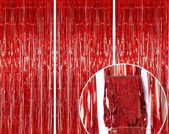 Red Fringe Curtain - Etsy
