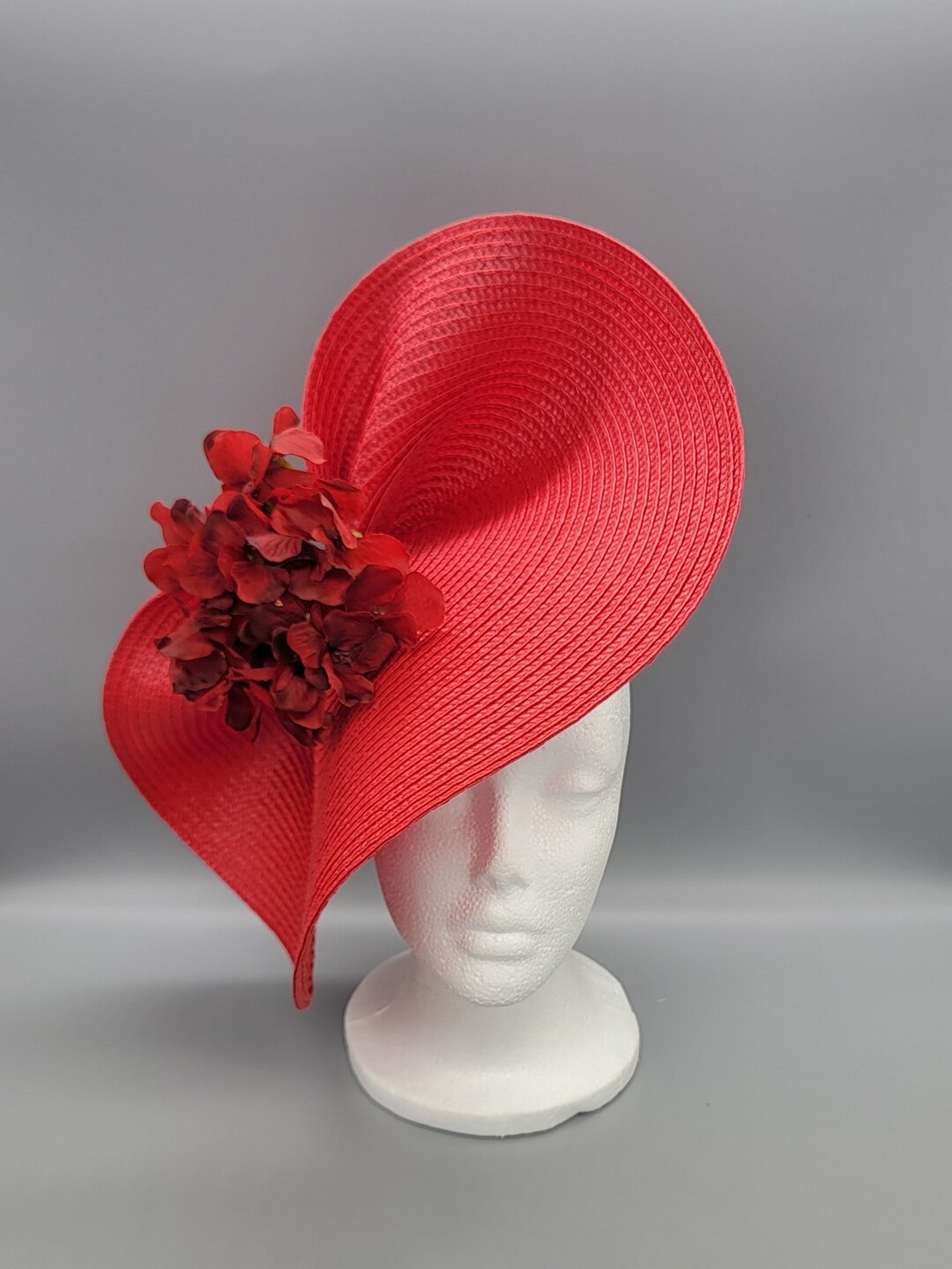 Red Derby Hat Fascinator,church, Formal, Mother’s Day, Easter, Royal ...