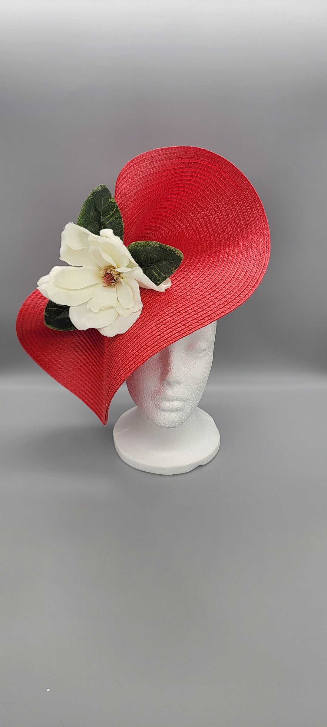 Red Derby Hat Fascinator, Christmas,church, Formal, Mother’s Day ...