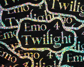 Twilight Edward Cullen Sparkly Sticker, Laptop Sticker, Indoor Use Only ...
