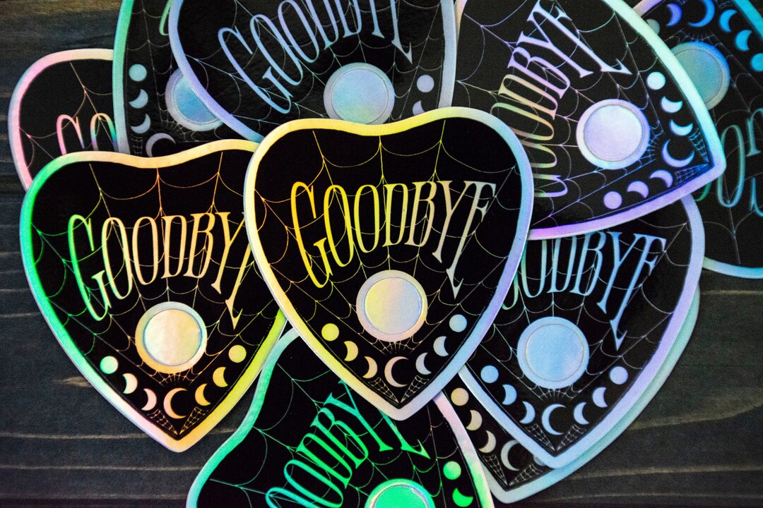 Planchette Sticker Ouija Board Spooky Holographic Gothic Sticker Water ...