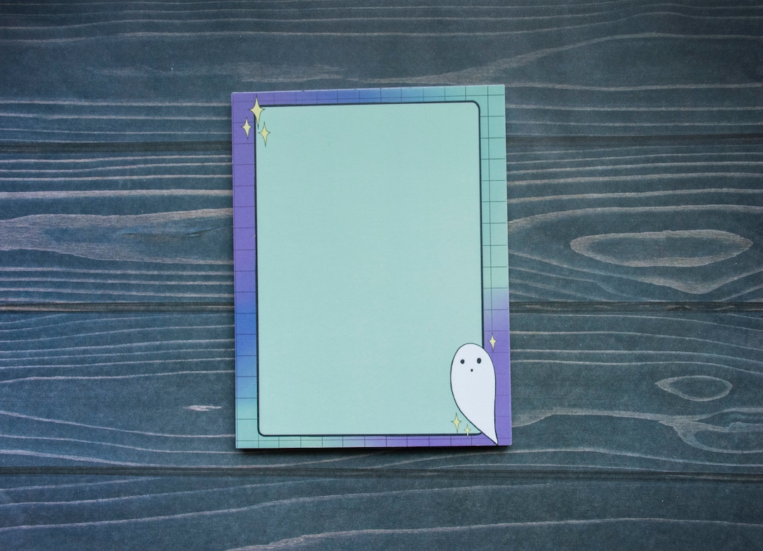 Ghost Notepad Spooky Office Supplies Retro Design Ghostie School ...