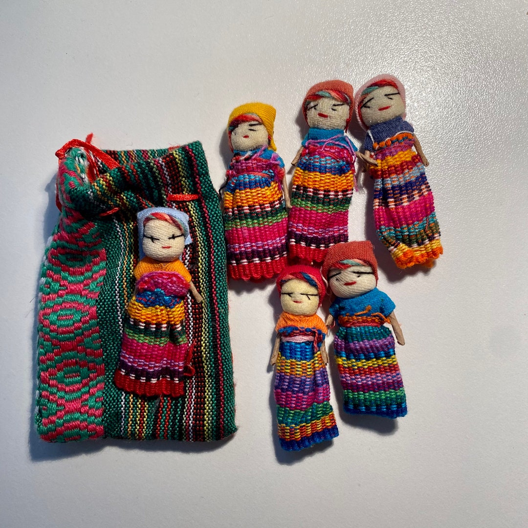 Guatemalan Trouble Dolls W Pouch Worry Dolls Vintage Trouble Etsy