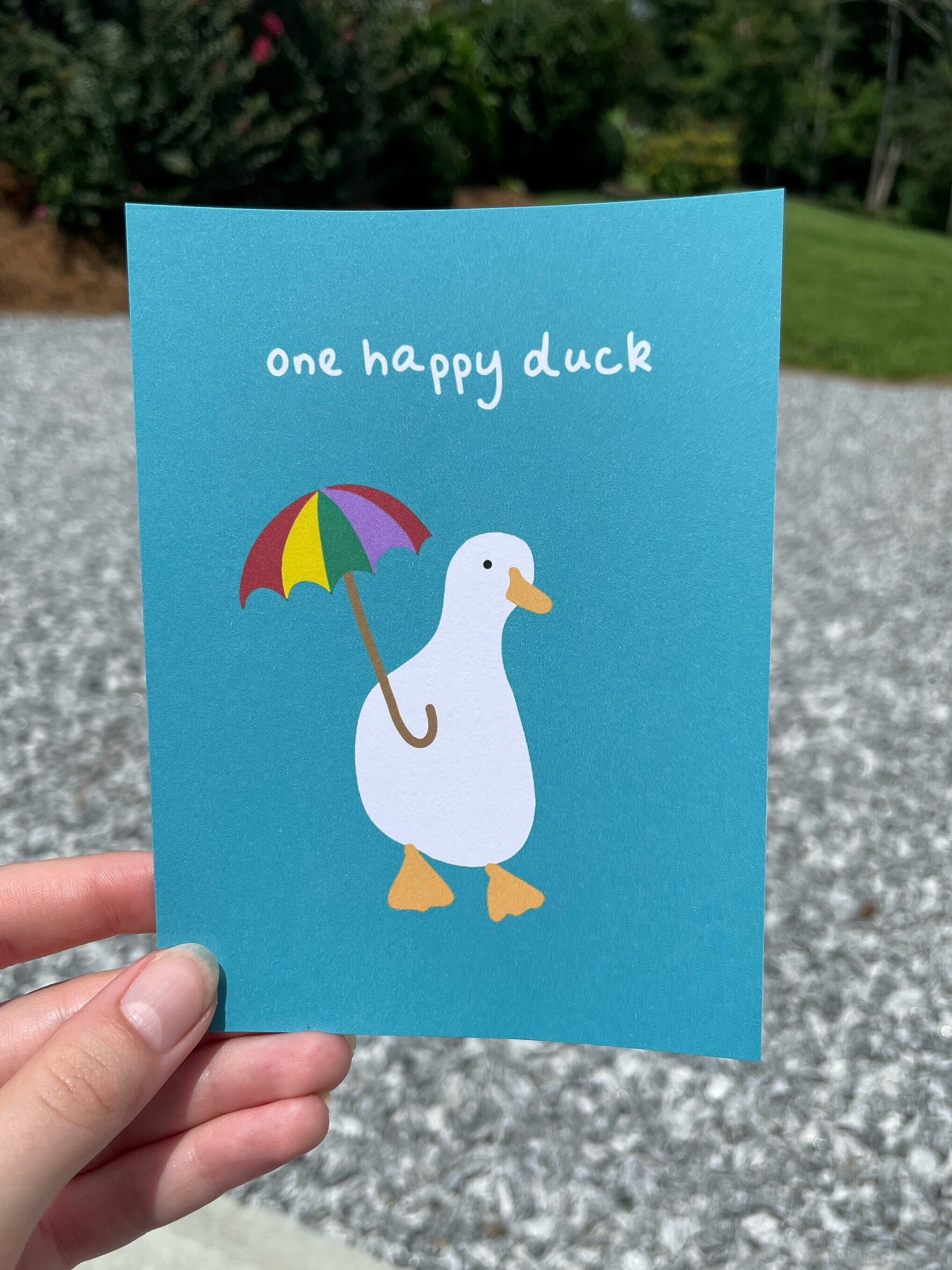 One Happy Duck Art Print - Etsy