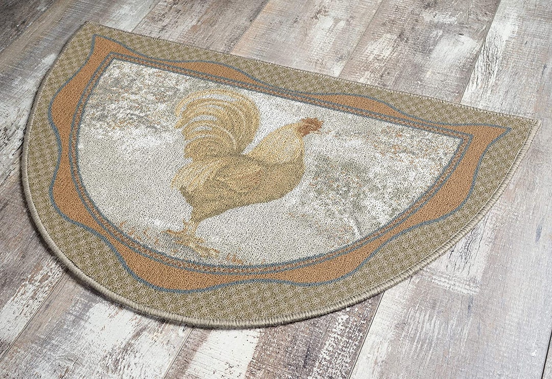 Farmhouse Rooster Area Rug Rustic Decor Mat for Kitchen - Etsy