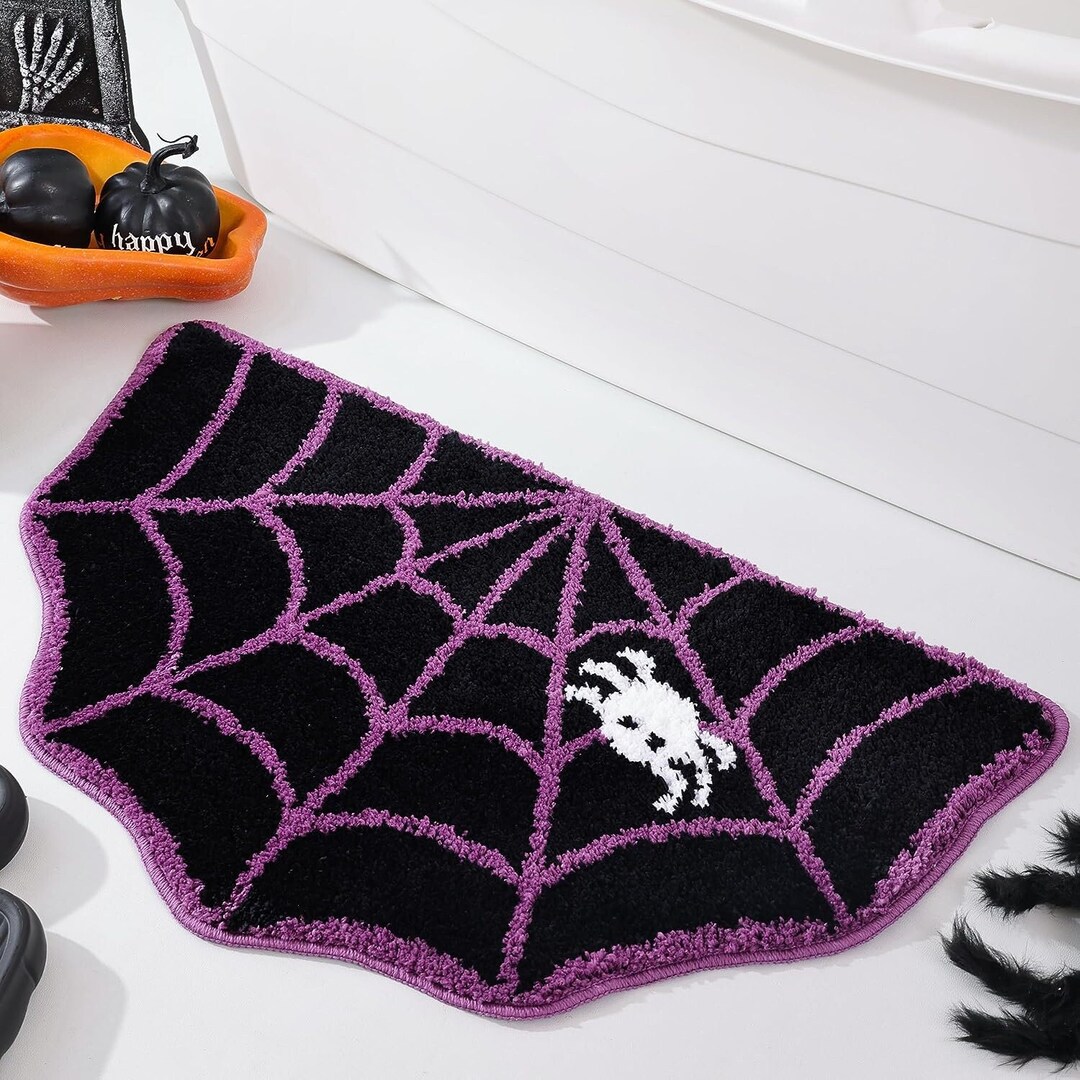 Spider Web Rug Halloween Rug Spooky Gothic Rug Cobweb Rug - Etsy