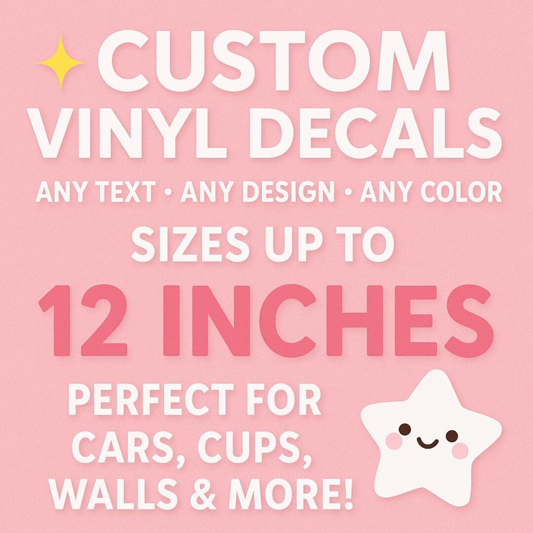 Custom Vinyl Decals - Etsy