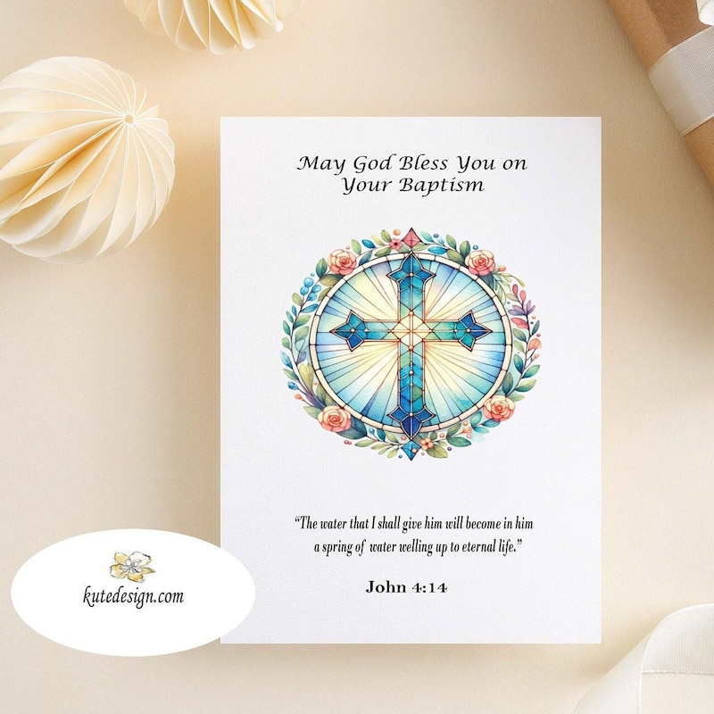 Adult Baptism Card - Etsy