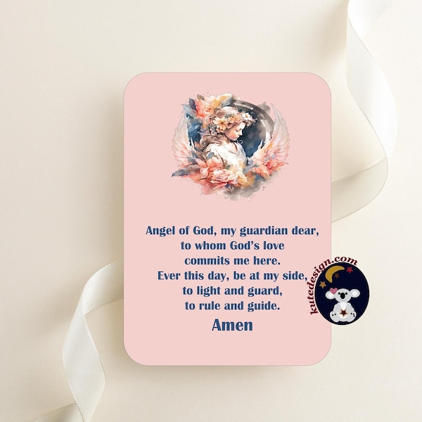 Guardian Angel Prayer Card Printable - Etsy
