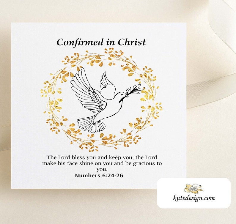 Printable Confirmation Card, Confirmation Gift, Girl or Boy ...