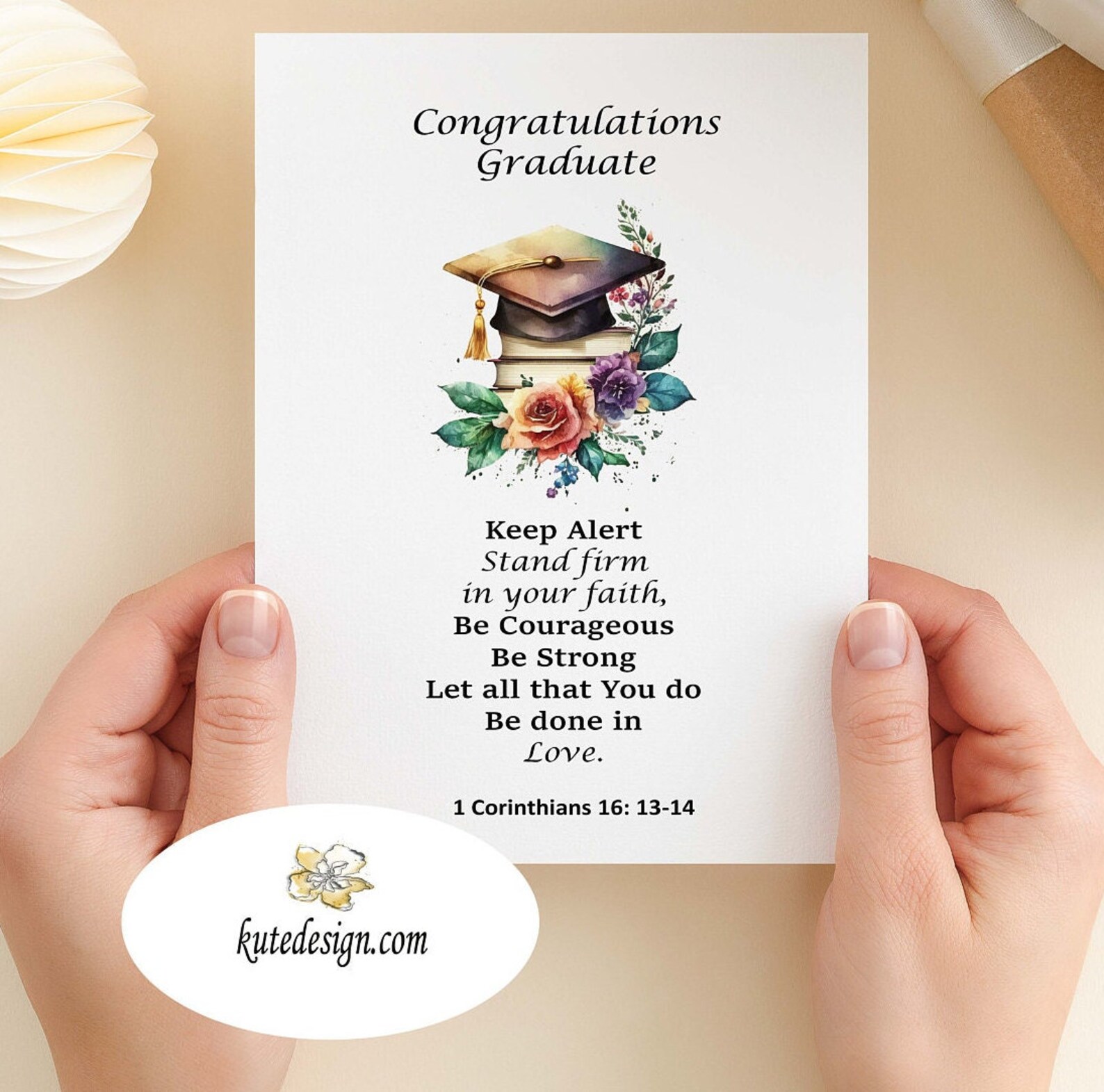 Printable Graduation Card, Religious Graduation Card, Highschool ...