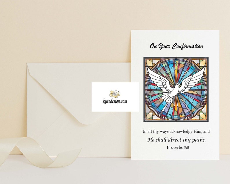 Printable Confirmation Card, Sacrament of Confirmation Card, Scripture ...