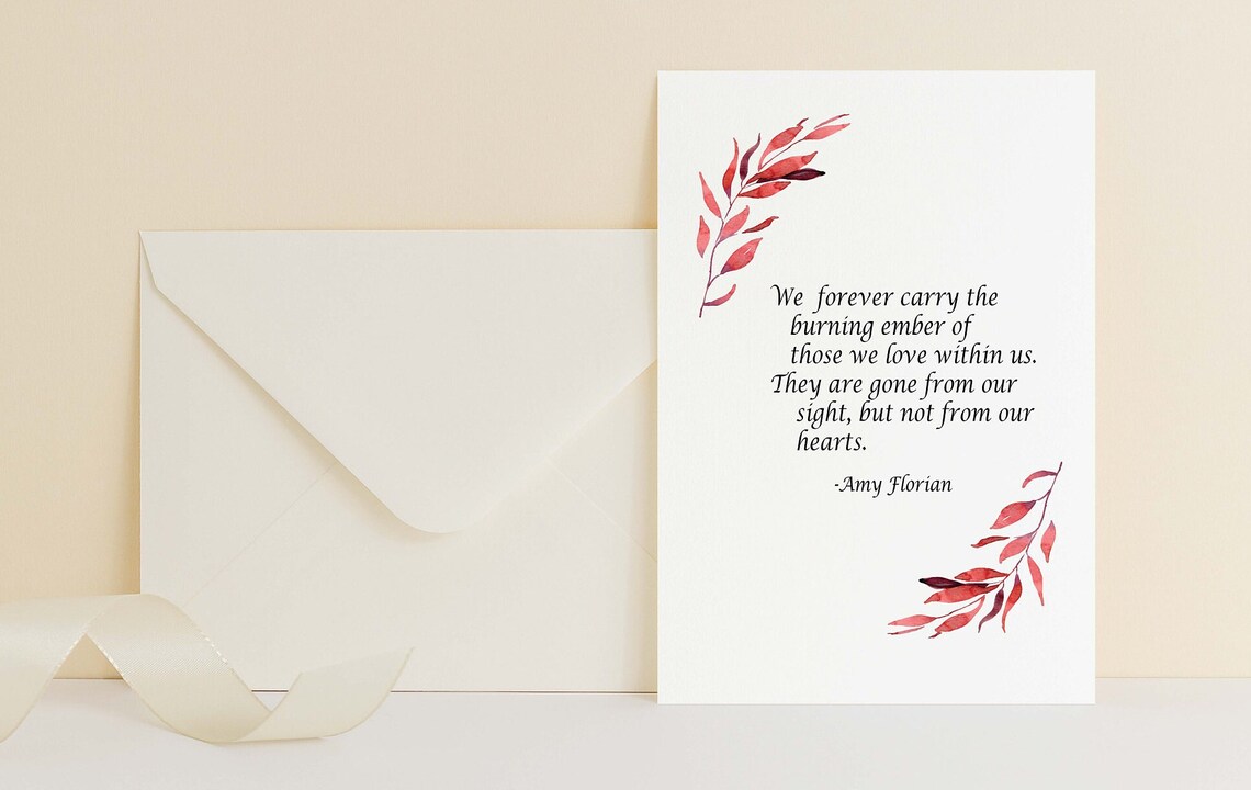 Printable Sympathy Card, Printable Condolence Card, Neutral Sympathy ...