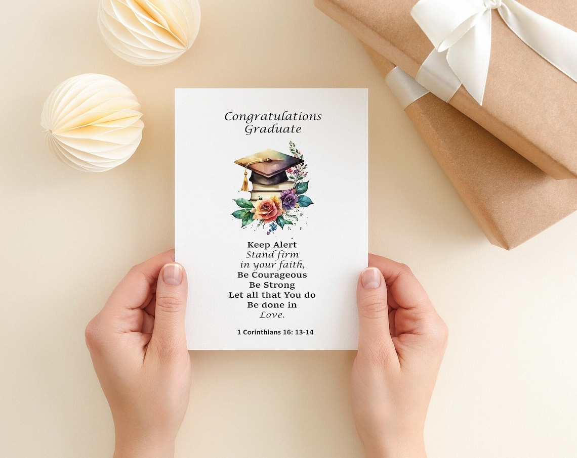 Printable Graduation Card Religious Graduation Card - Etsy